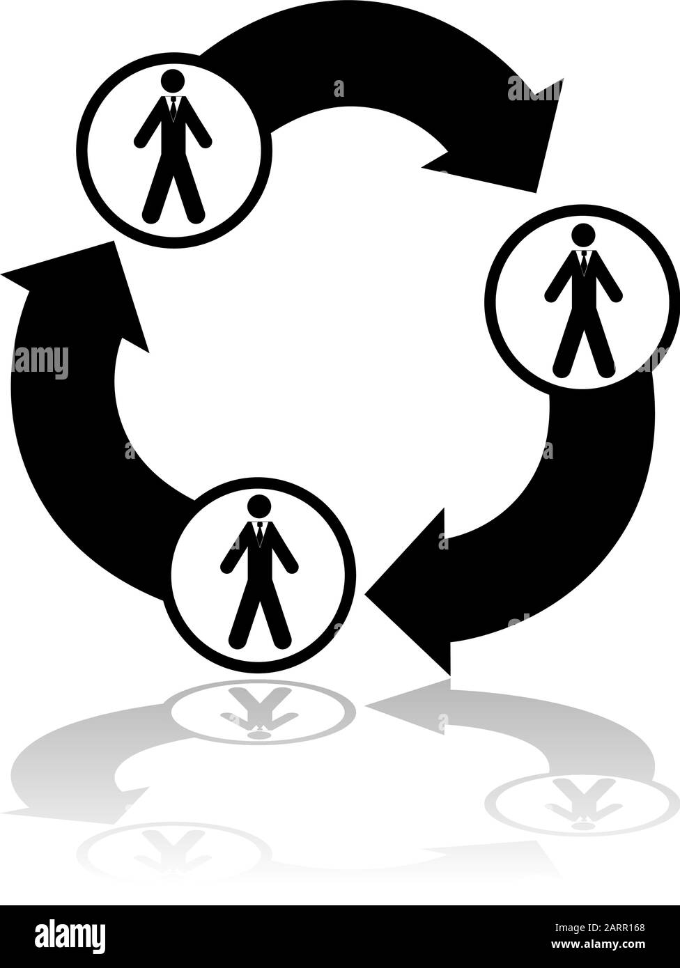 Business network connection stick figure Stock Vector Images - Alamy