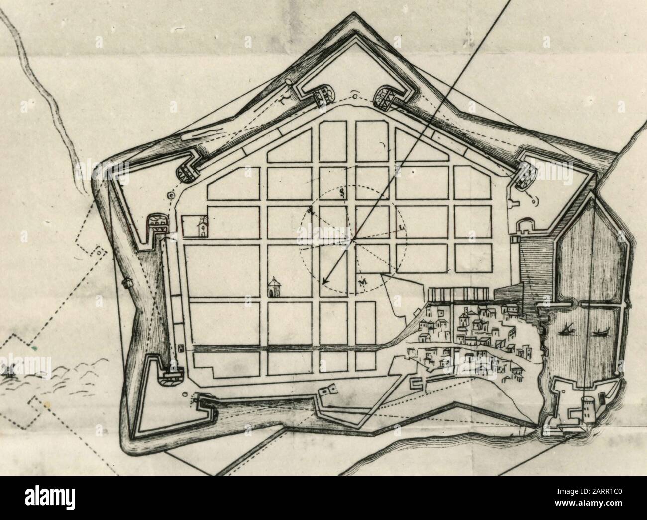 Old map of the city of Livorno, Italy 1920s Stock Photo - Alamy