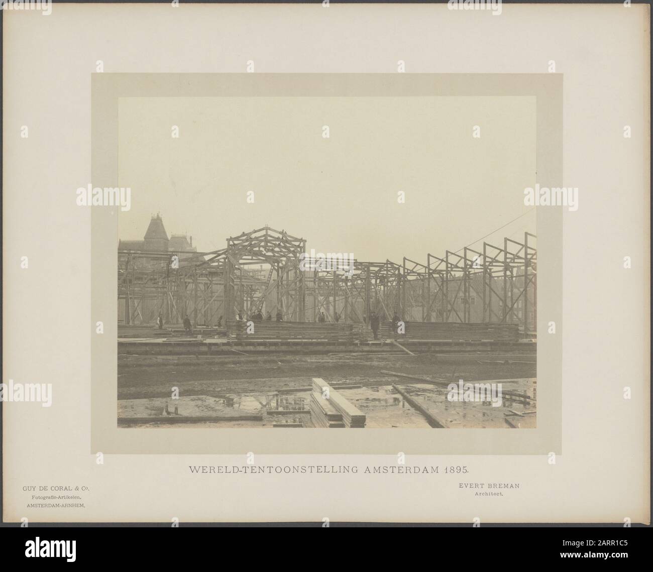 World Exhibition Amsterdam 1895 Exhibition hall under construction ...
