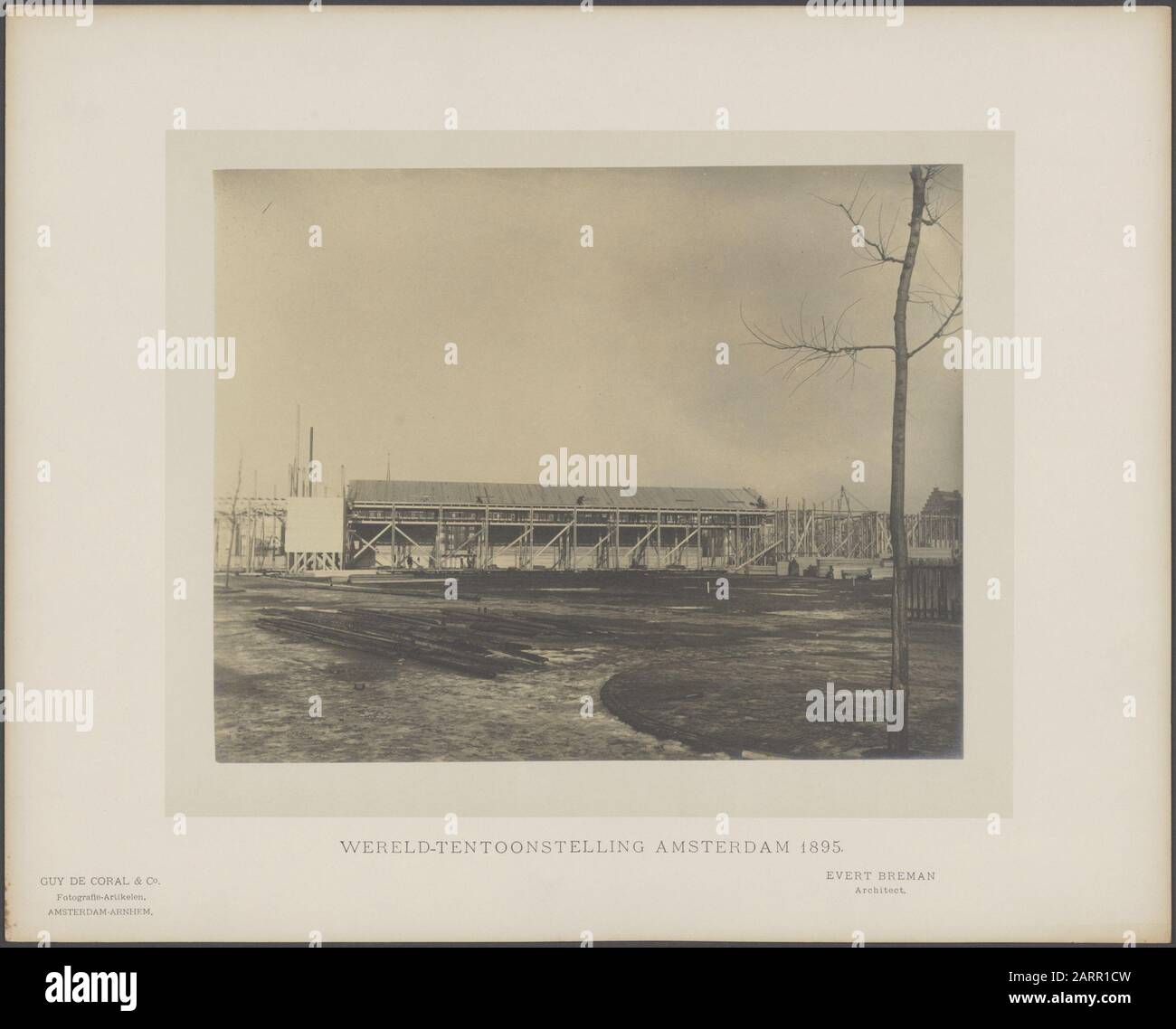 World Exhibition Amsterdam 1895 Exhibition hall under construction ...