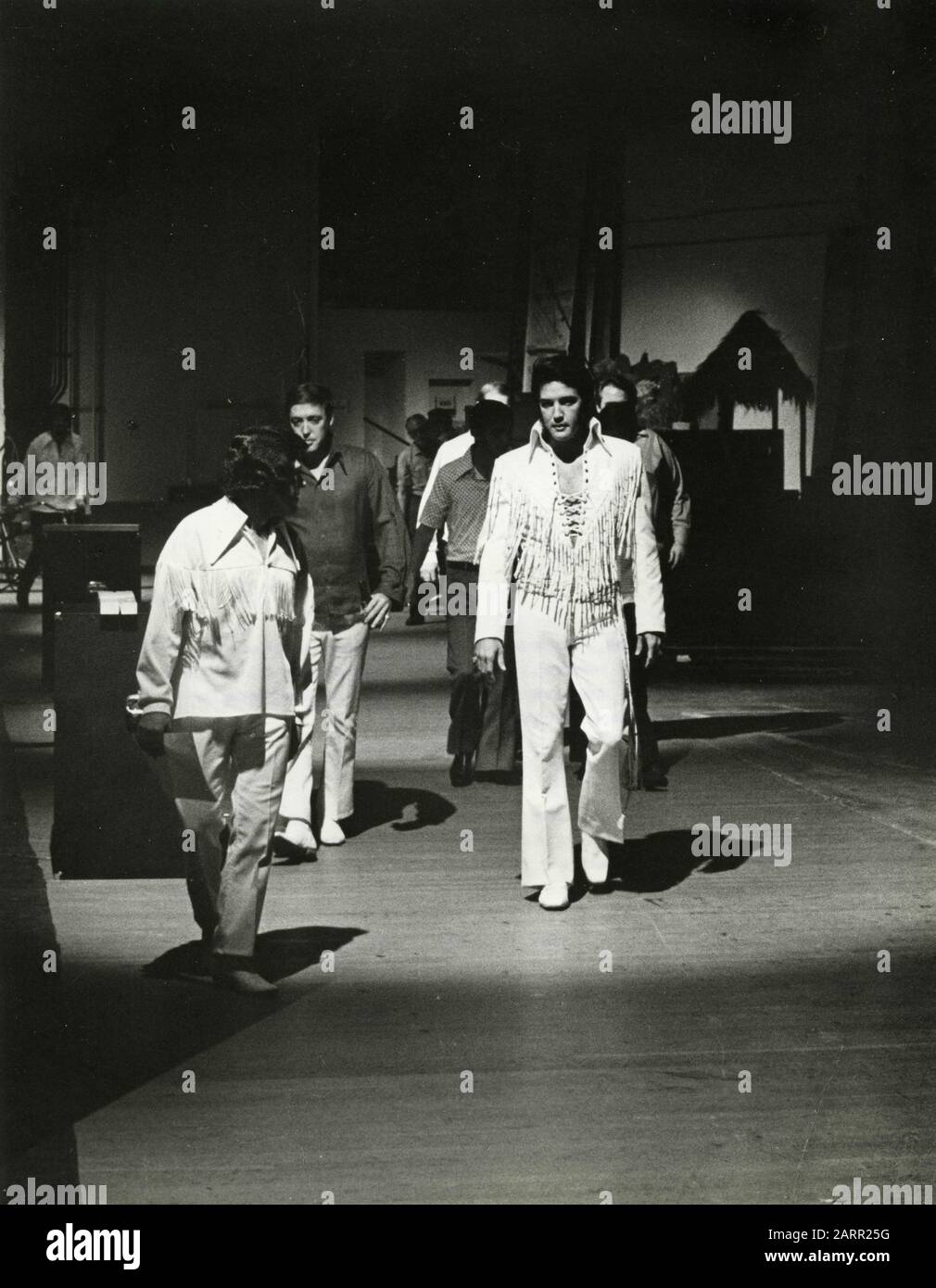 American singer and actor Elvis Presley at a show concert at Coliseum ...