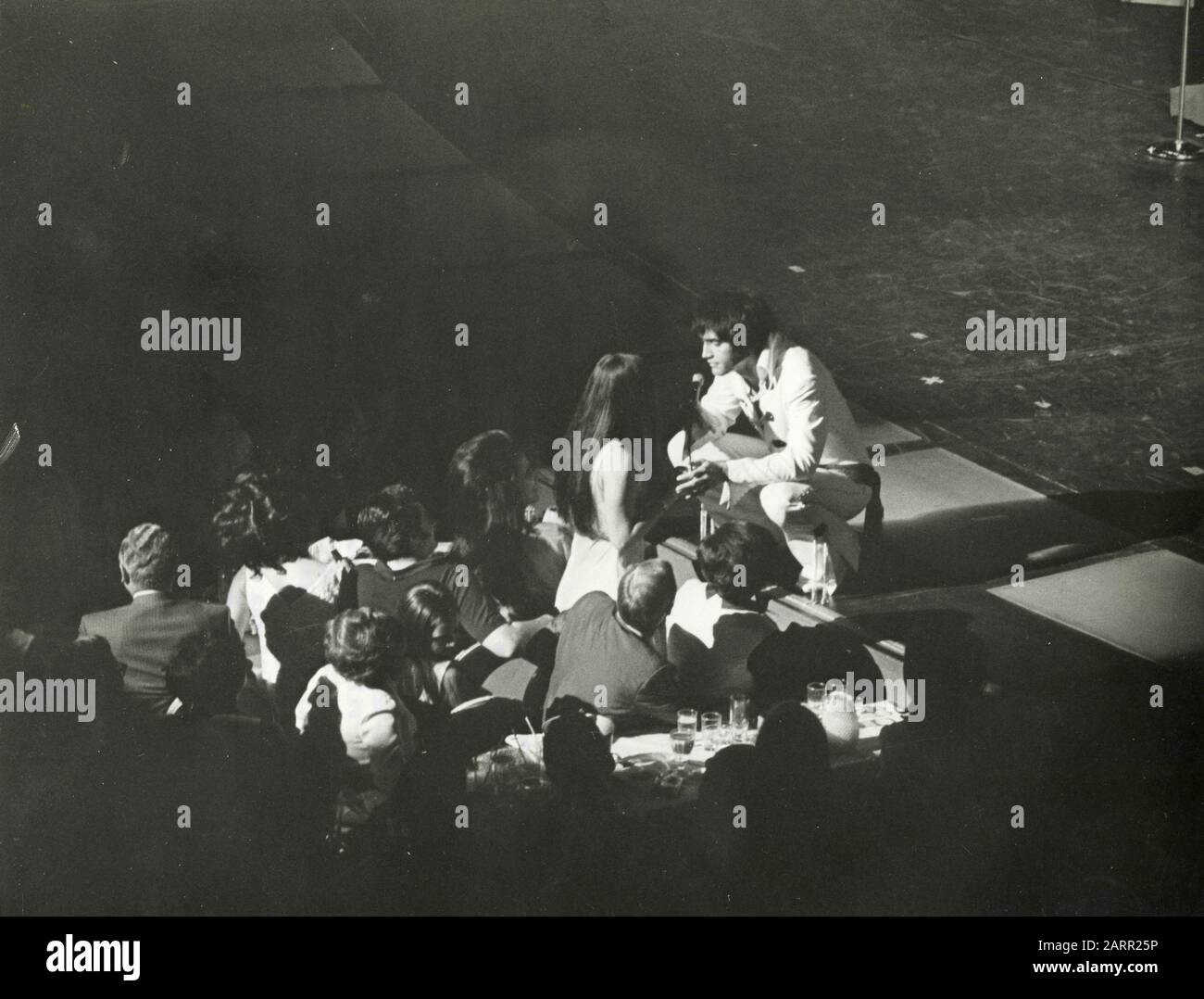 American singer and actor Elvis Presley at a show concert at Coliseum ...