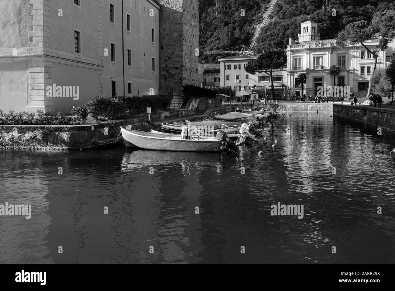 Small town lake Black and White Stock Photos & Images - Alamy