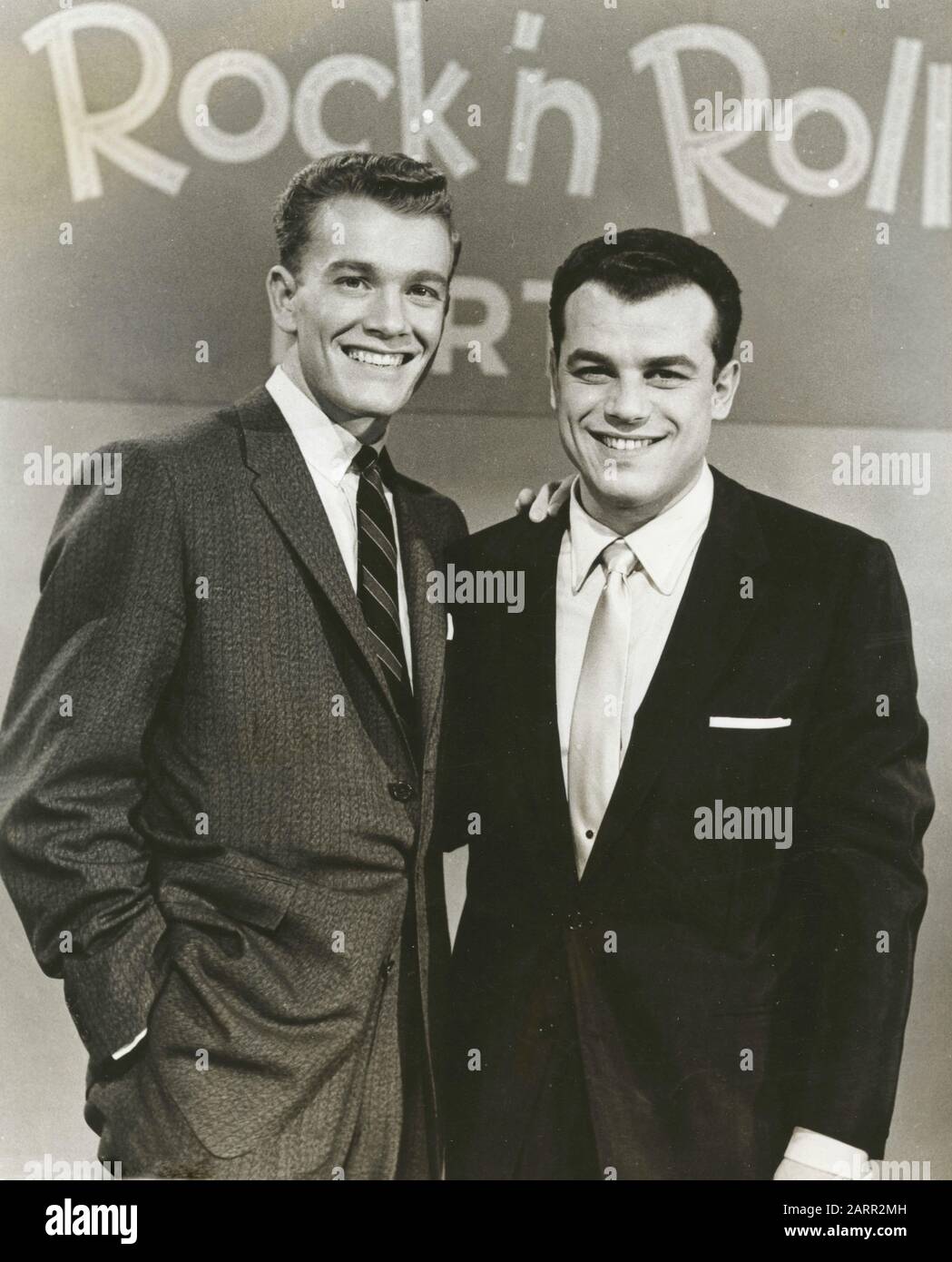 American actors Julius LaRosa and Wink Martindale in the movie Let's ...
