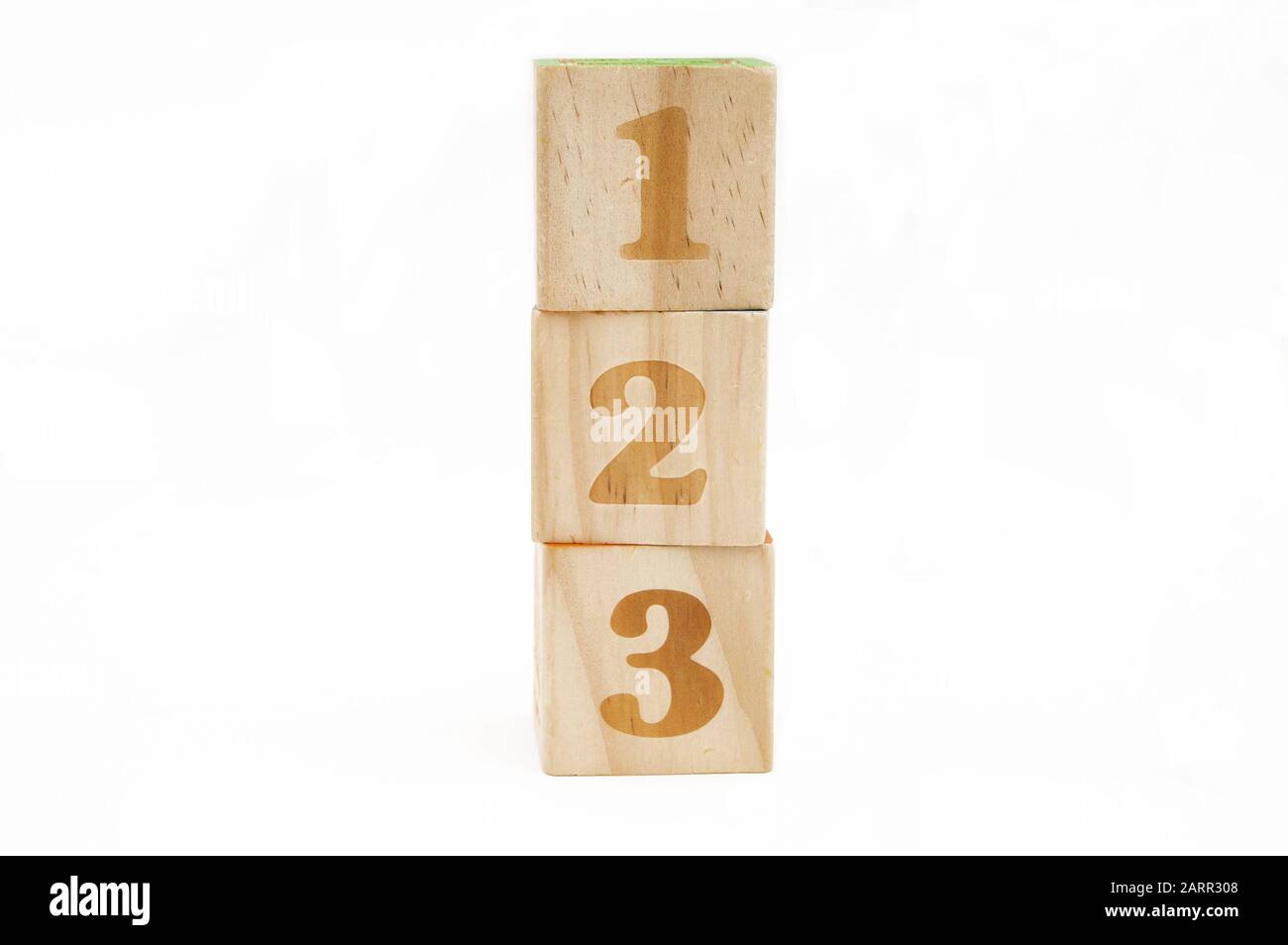 number and alphabet wooden block abc 123 isolated on white background ...