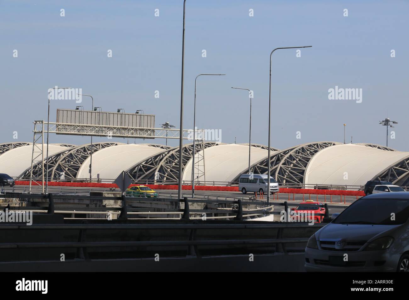 Bangkok/ Thailand- Jan 1 2020- the Suvarnabhumi Airport terminal.one of ...
