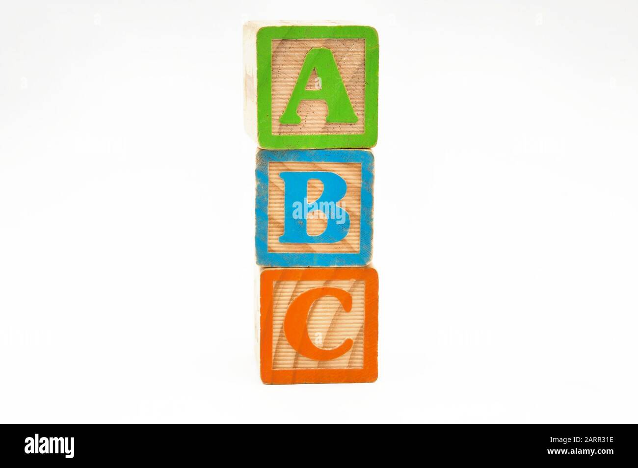 number and alphabet wooden block abc 123 isolated on white background ...