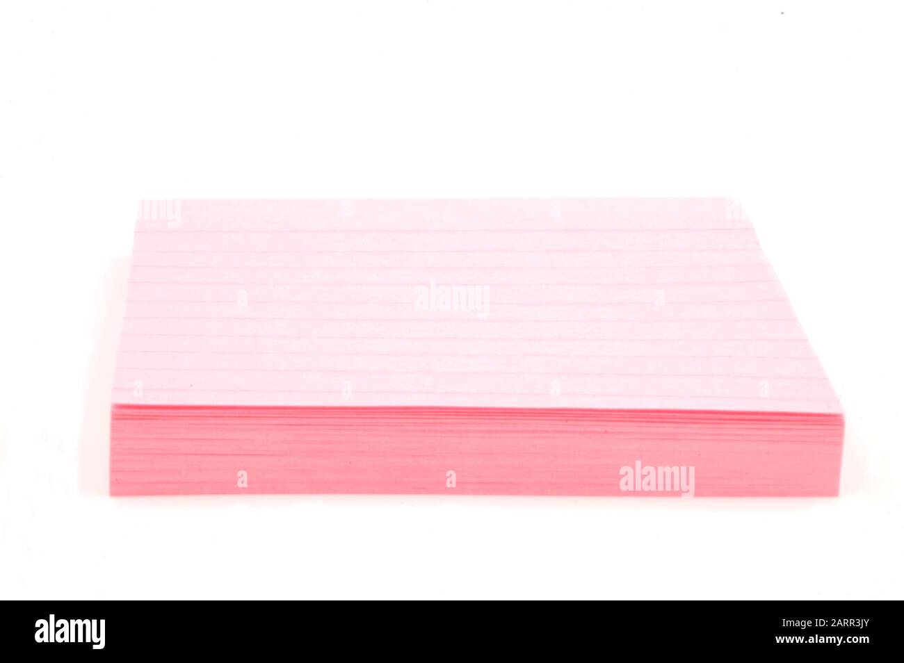 pink paper notepad isolated on white background Stock Photo - Alamy