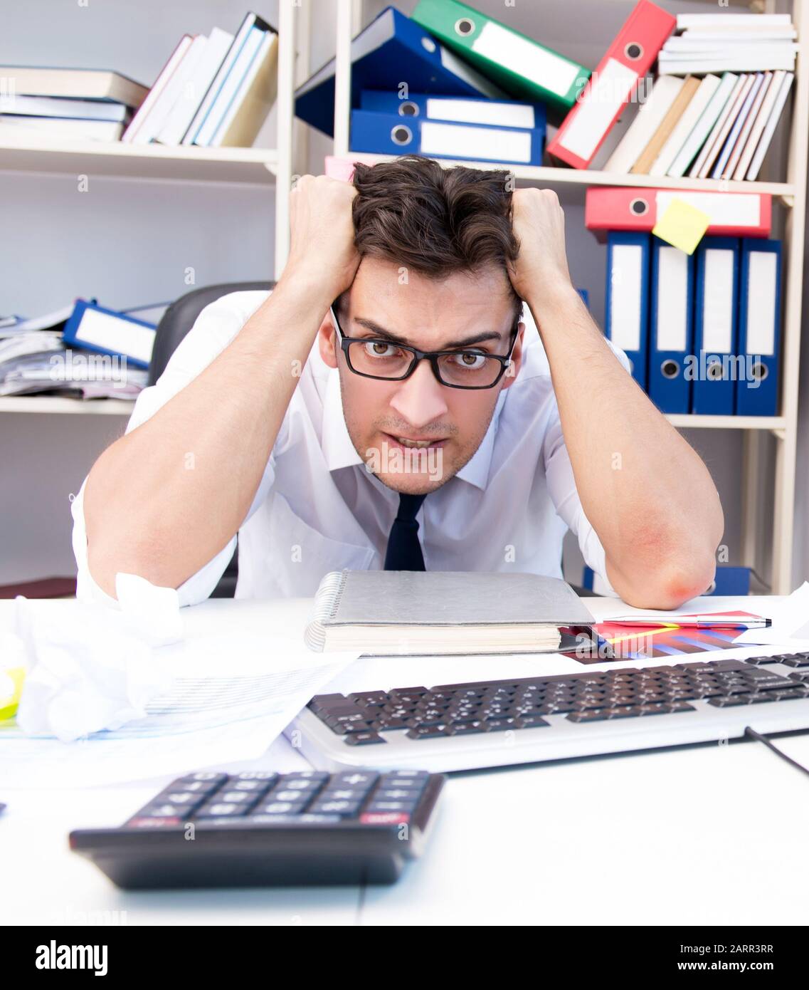 Angry and scary businessman in the office Stock Photo - Alamy