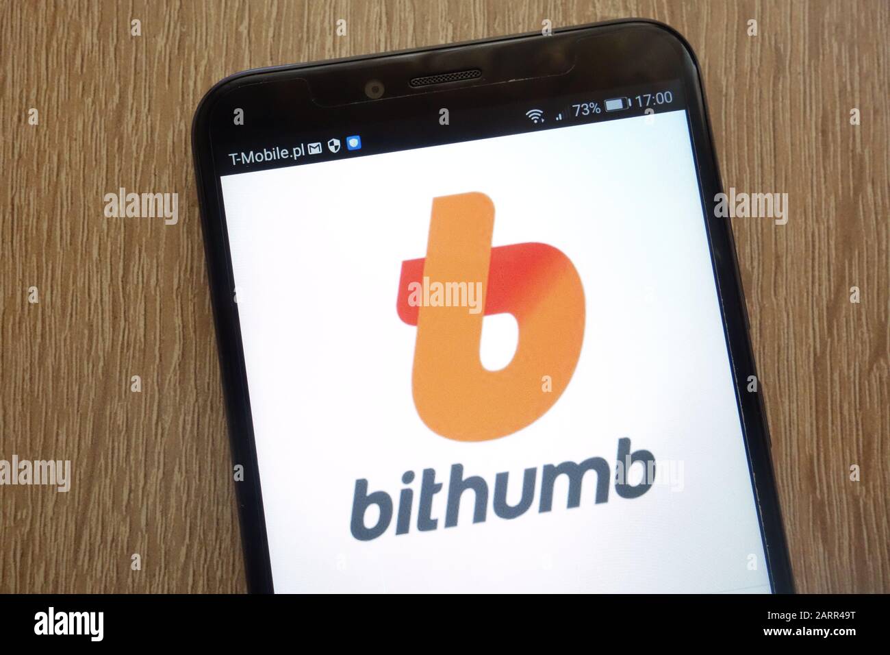 Bithumb logo displayed on a modern smartphone Stock Photo - Alamy