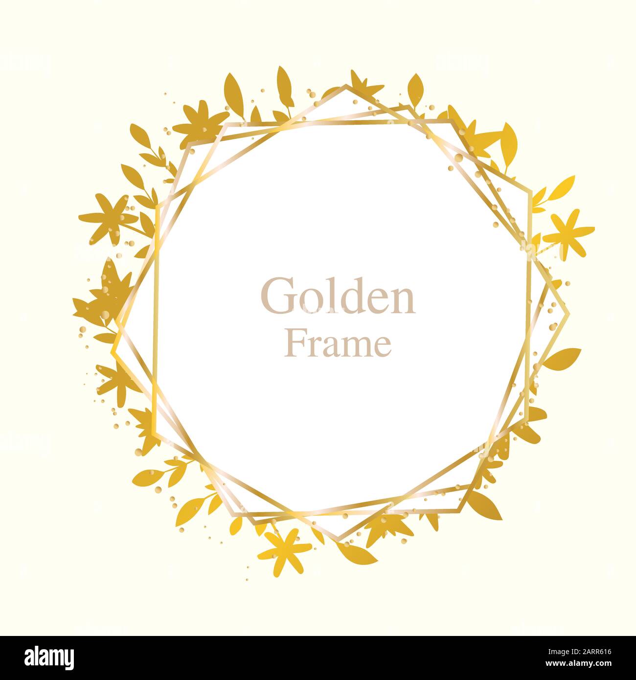 Flowers geometric polygonal frame. Vintage art decors. Elegant, trendy ...