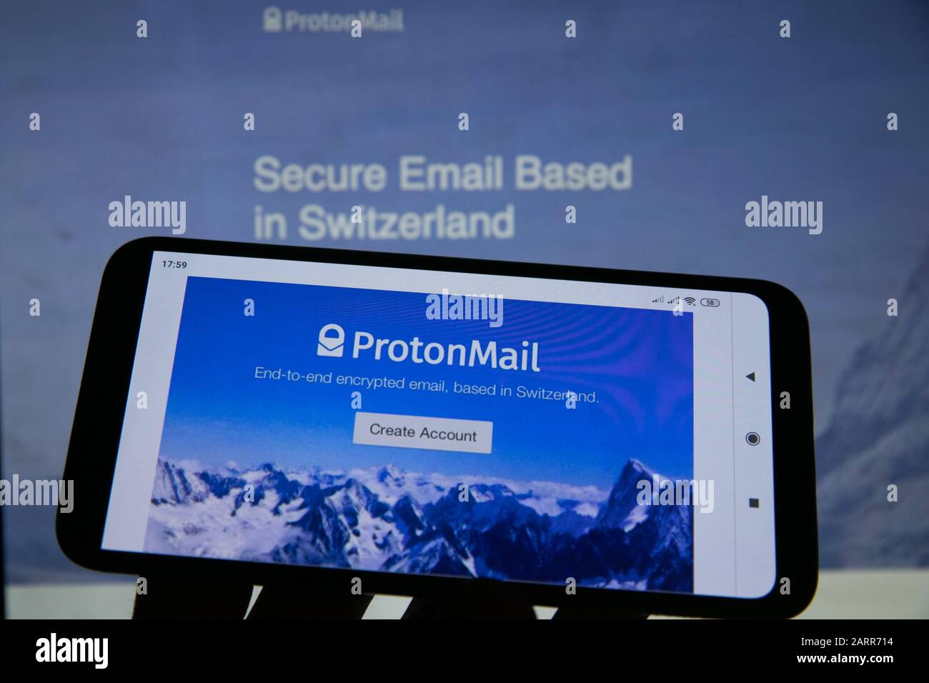 Protonmail mail service Stock Photo - Alamy