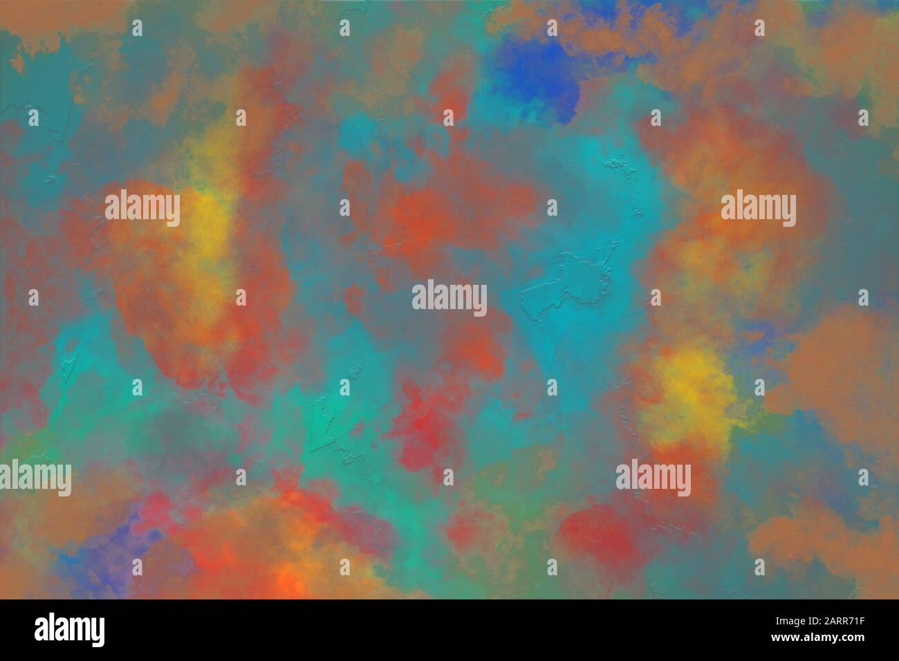 Contemporary multicolored patchy, parchment and metallic looking ...
