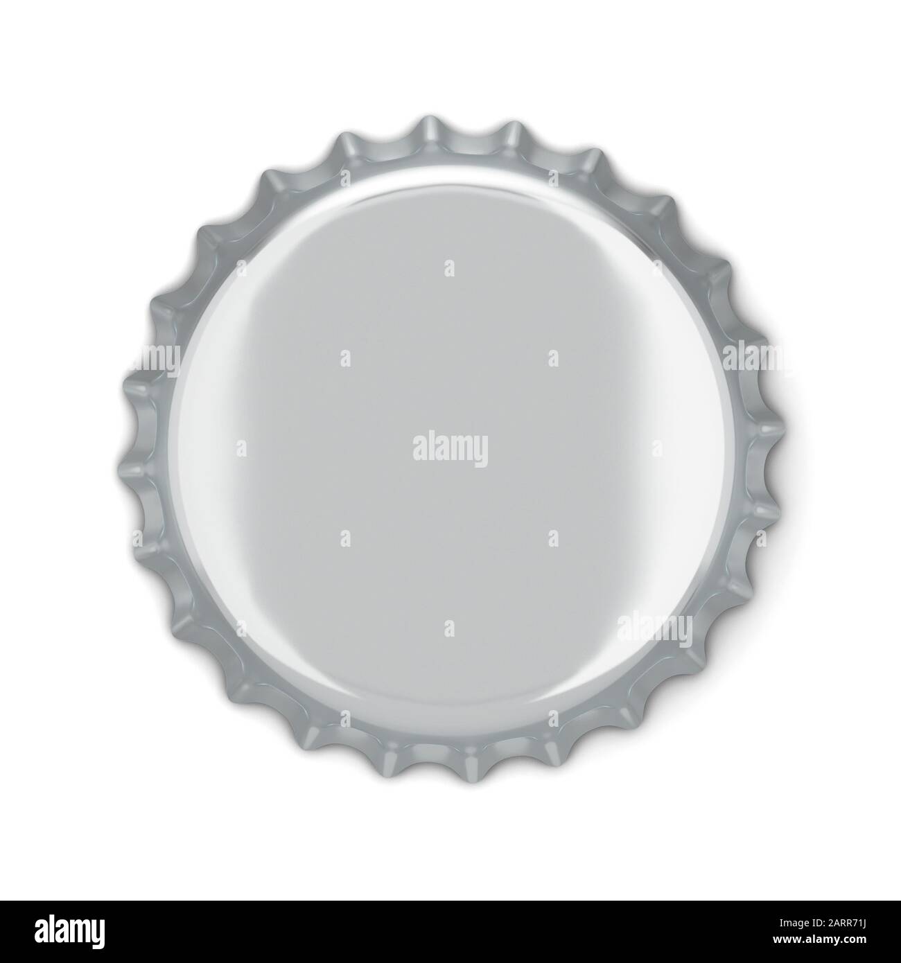 Blank bottle cap. 3d illustration isolated on white background Stock ...