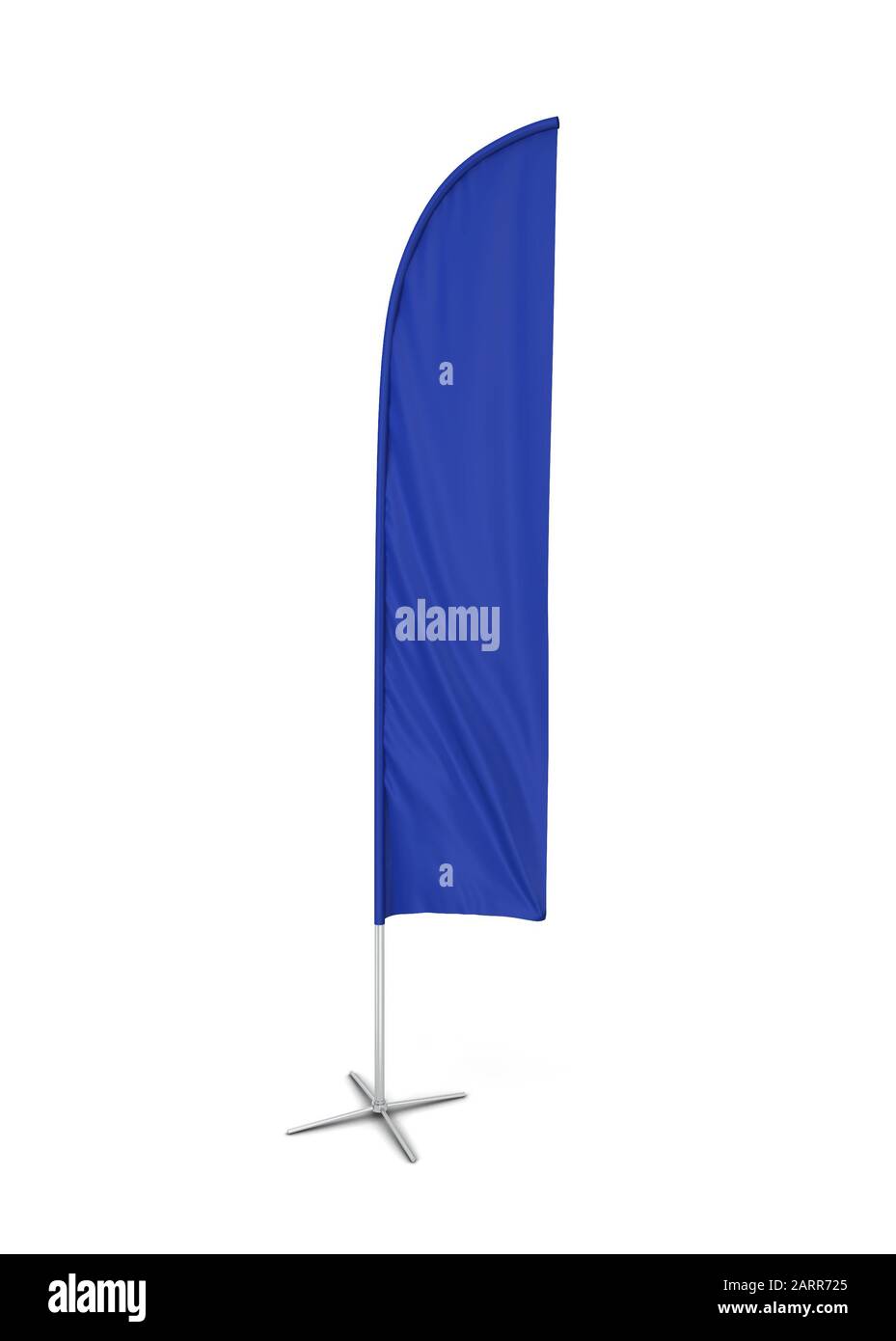 Blank feather flag banner. 3d illustration isolated on white background ...