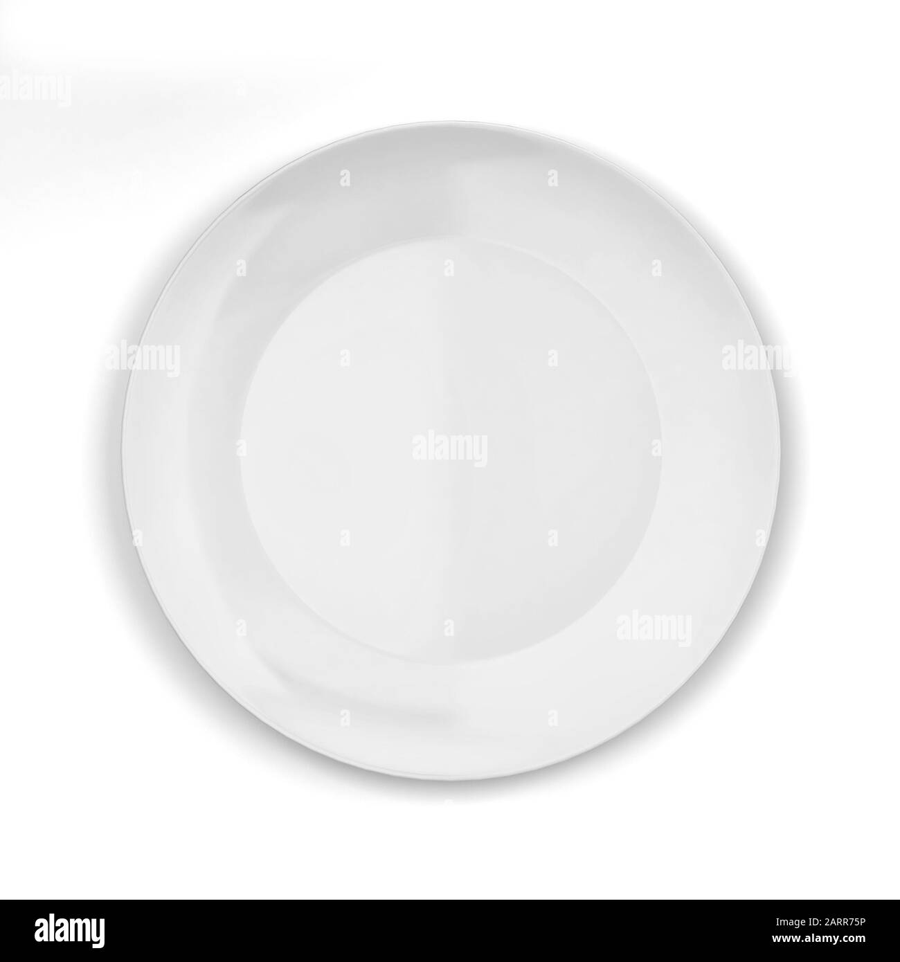 Empty plate. 3d illustration isolated on white background Stock Photo ...
