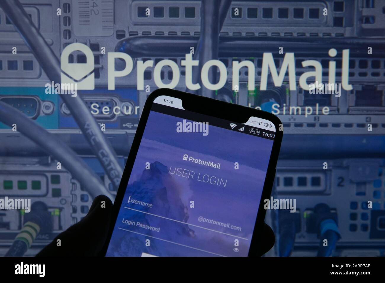 Protonmail mail service Stock Photo - Alamy