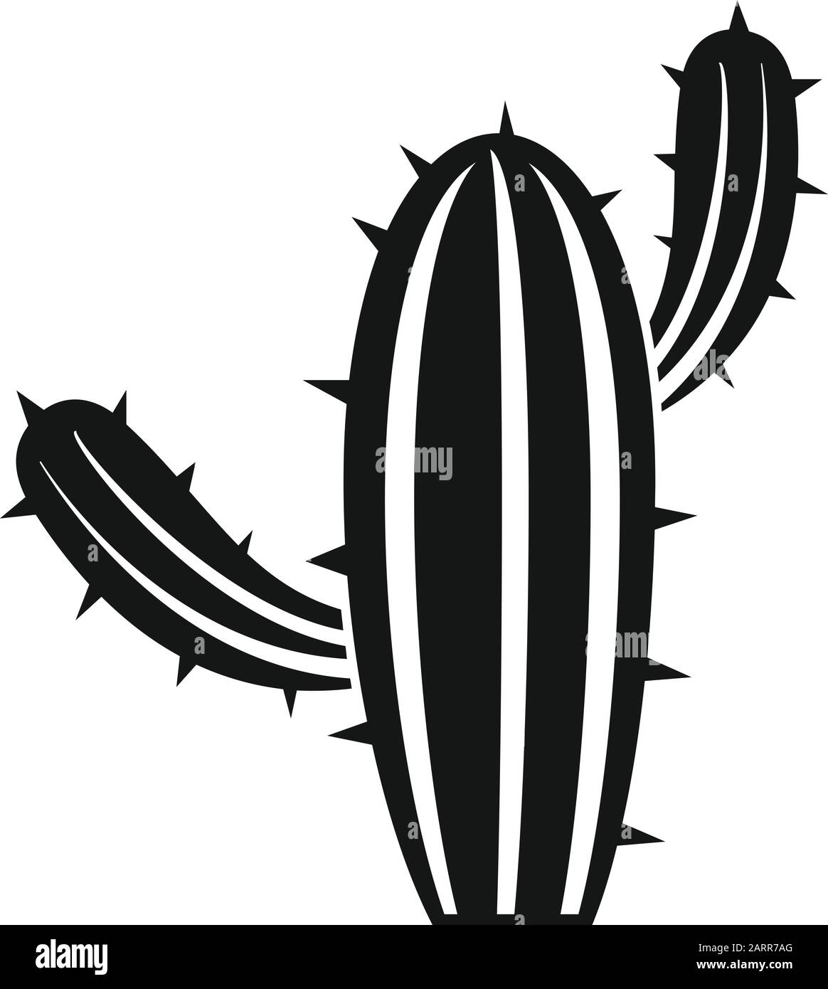 Desert cactus icon. Simple illustration of desert cactus vector icon ...