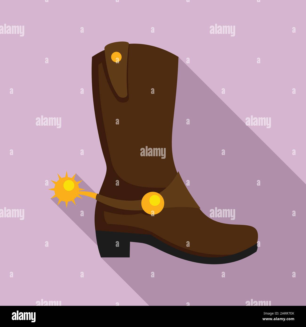 Cowboy boot icon. Flat illustration of cowboy boot vector icon for web ...