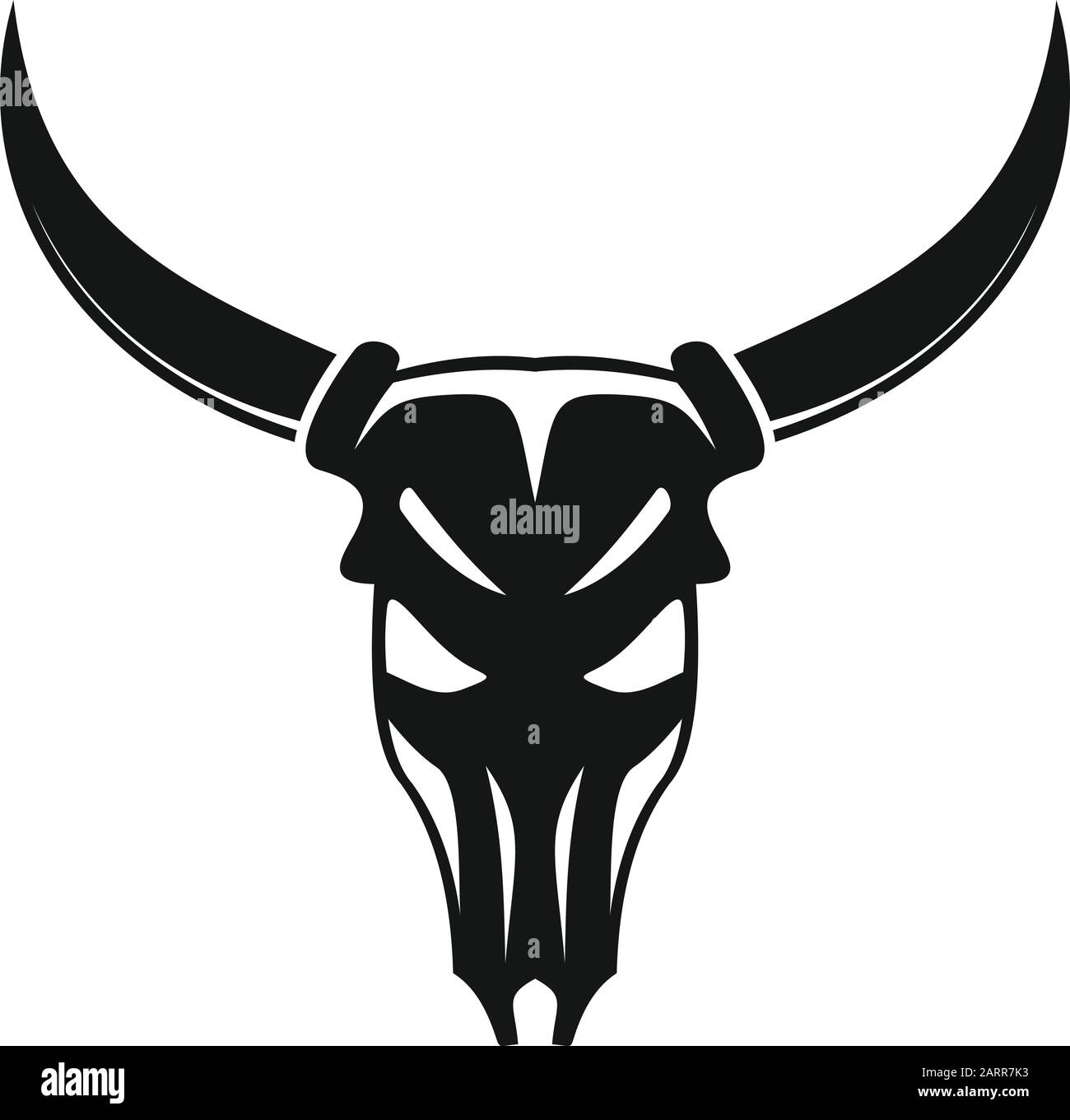 Cow skull icon. Simple illustration of cow skull vector icon for web ...