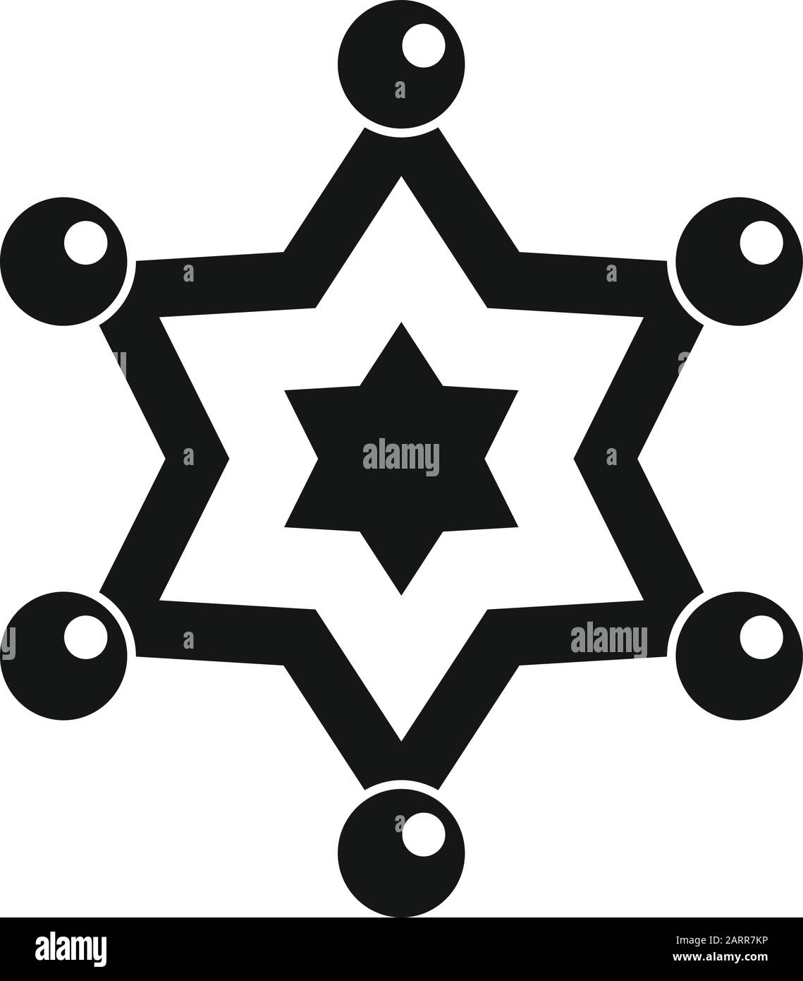 Sheriff star icon. Simple illustration of sheriff star vector icon for ...