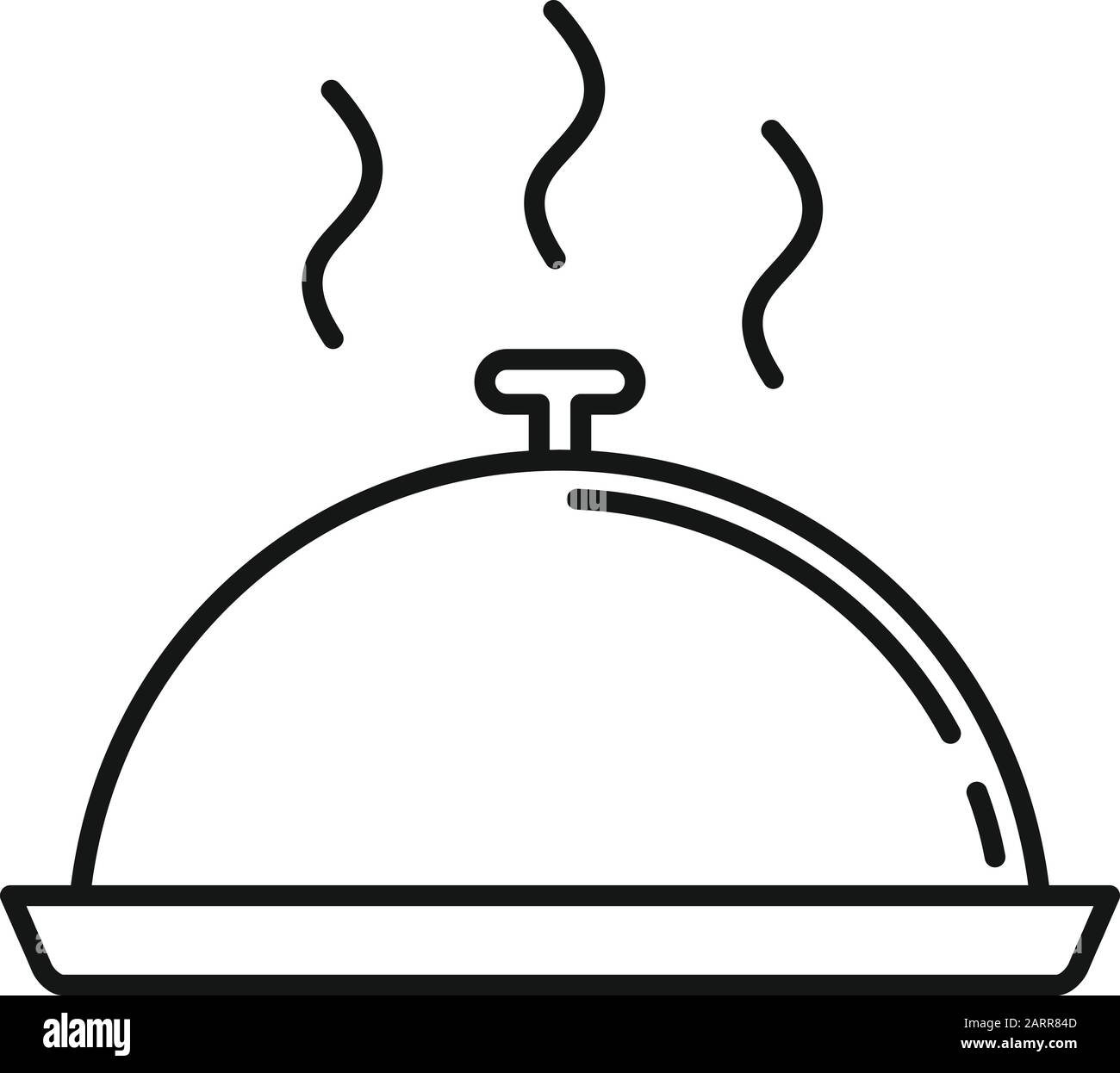 Food tray icon. Outline food tray vector icon for web design isolated ...