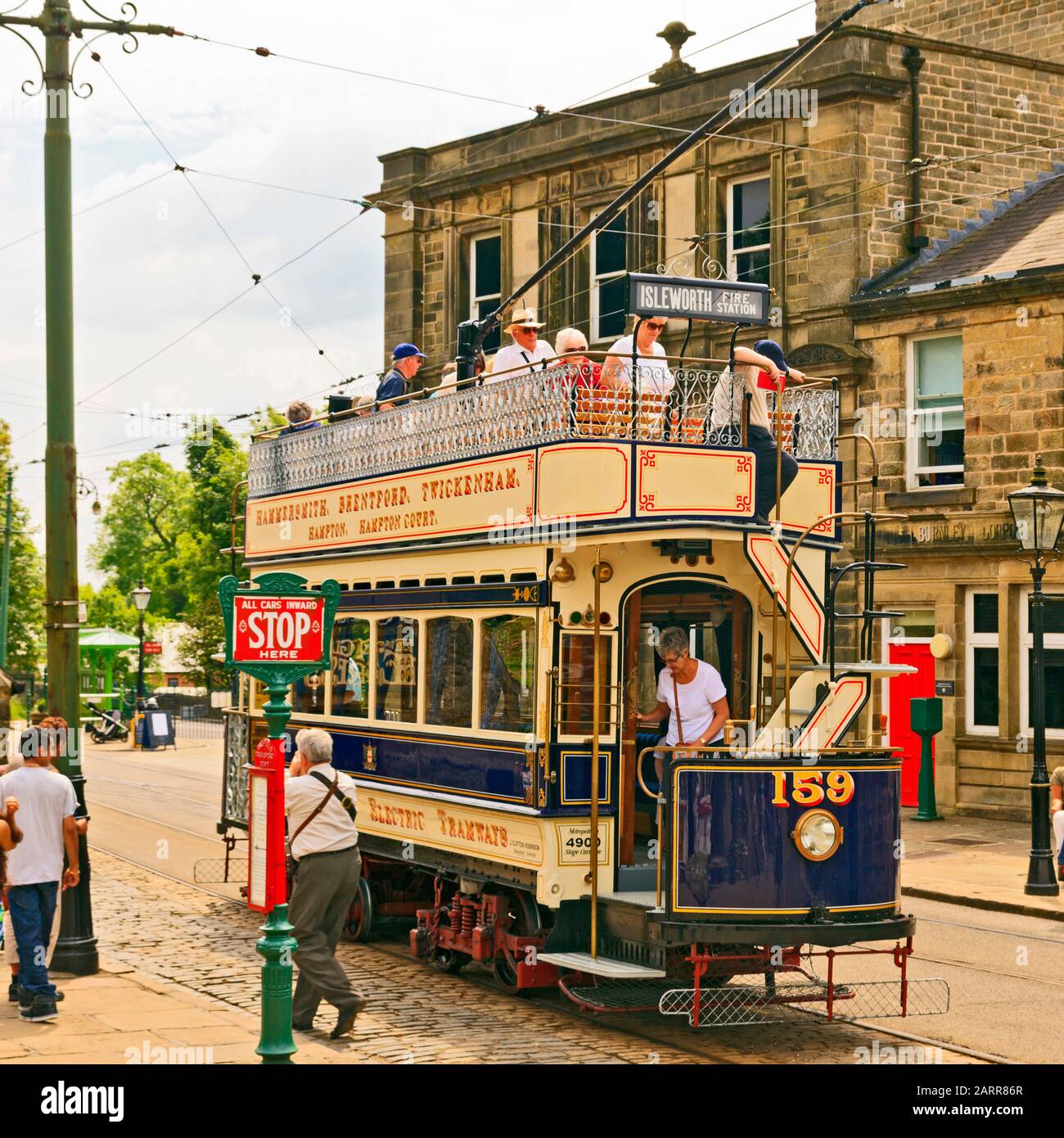 Street scene from Crich Tramway Village Stock Photo - Alamy