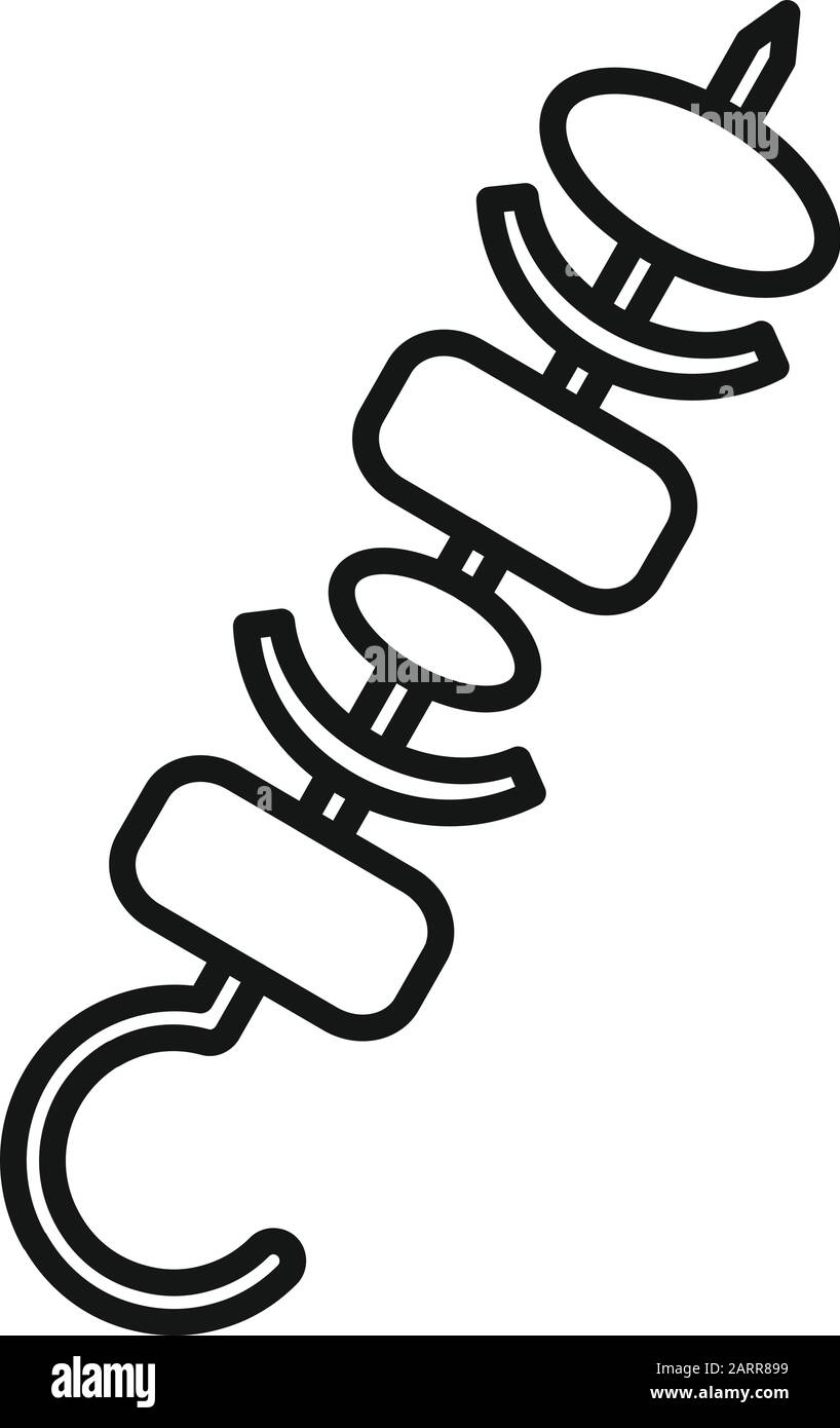 Bbq stick icon. Outline bbq stick vector icon for web design isolated ...
