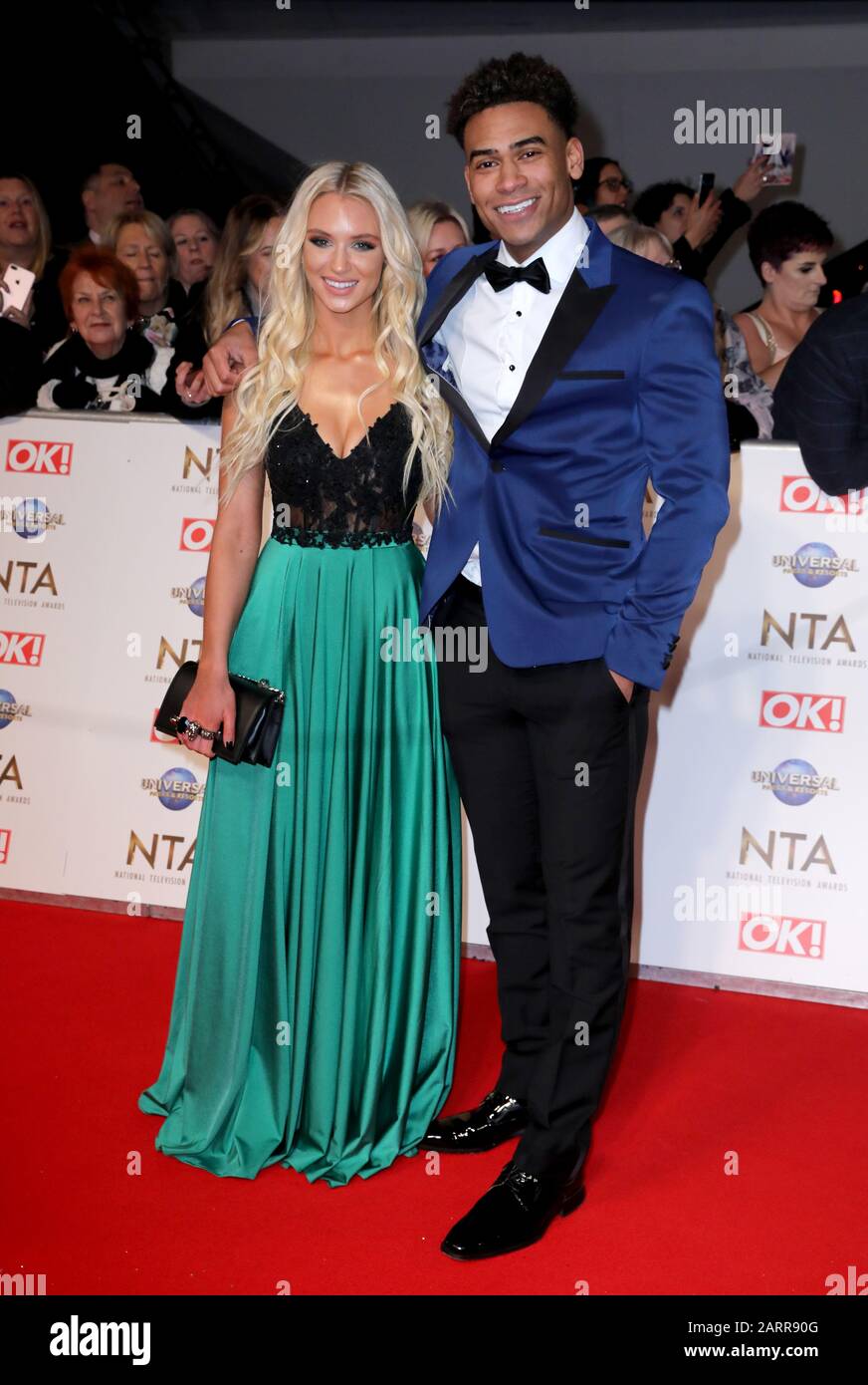 Lucie Donlan and Jordan Hames attending the National Television Awards ...