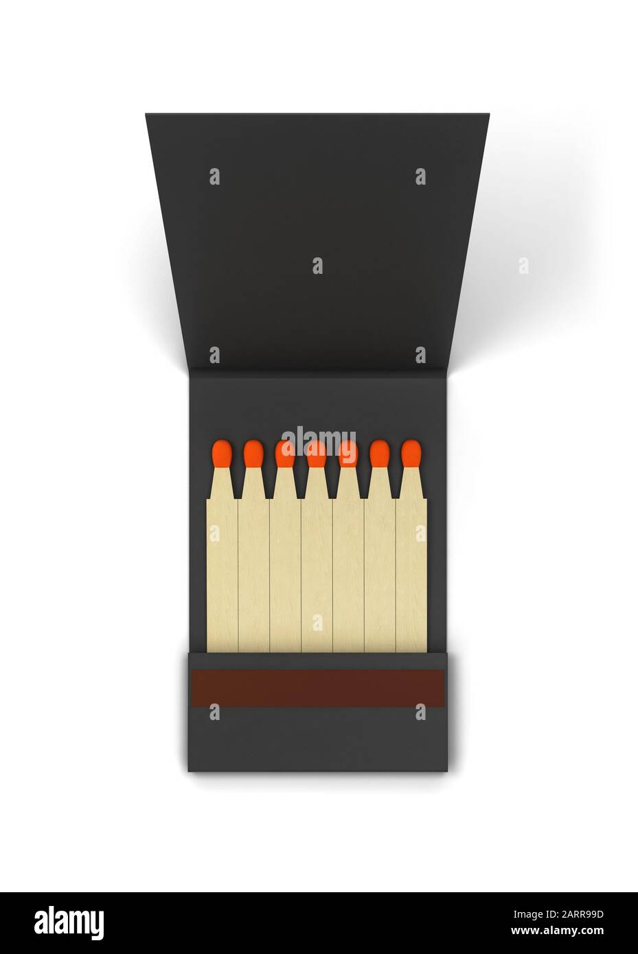 Paper book of matches mockup. 3d illustration isolated on white ...