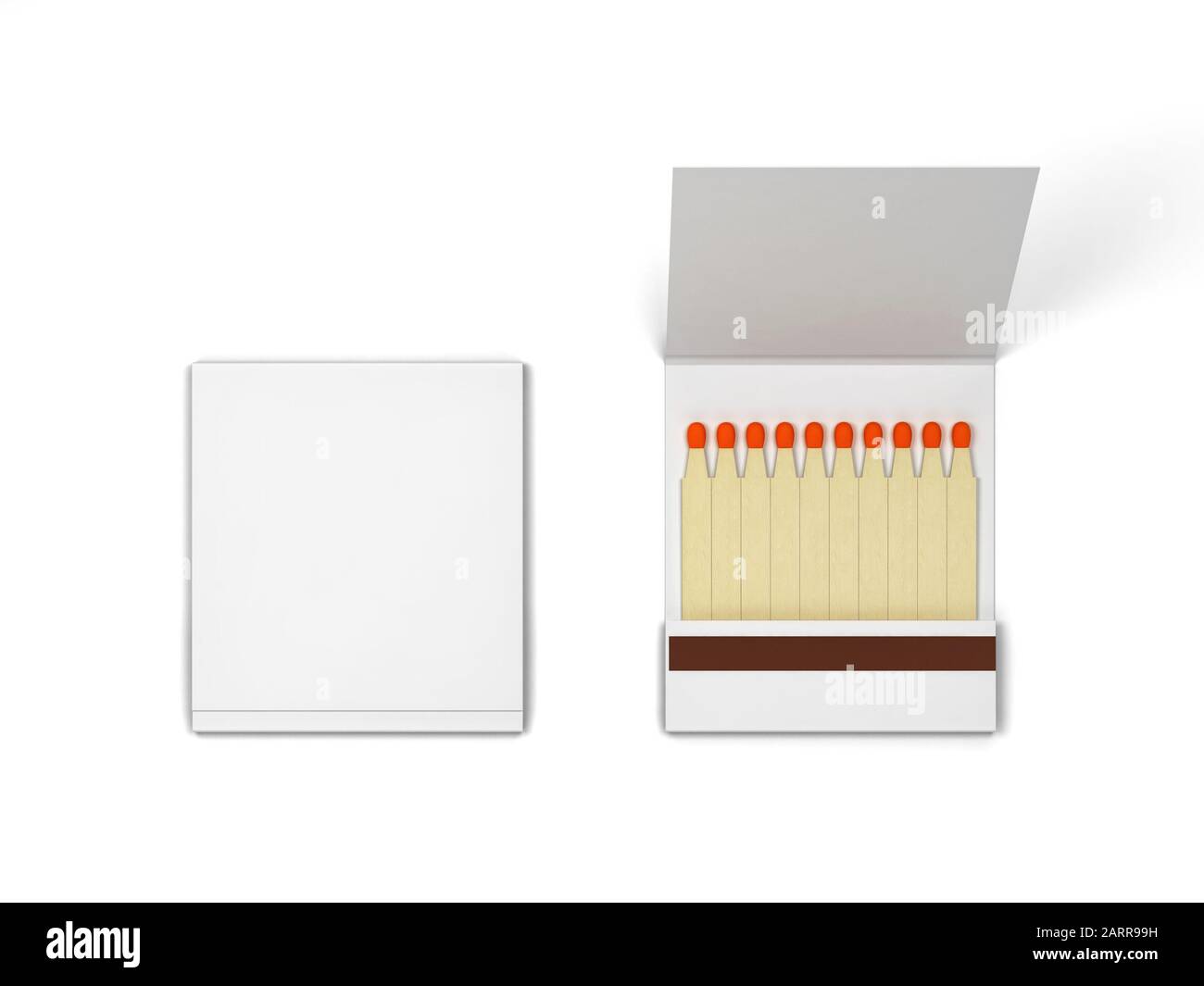 Paper book of matches mockup. 3d illustration isolated on white ...