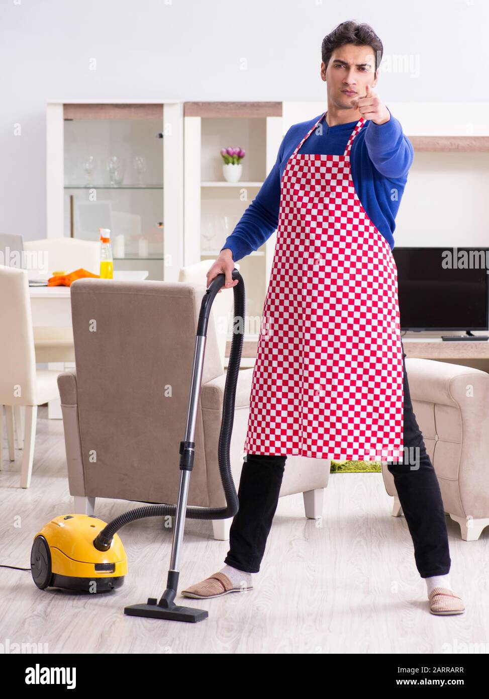 Houseman housekeeping cleaning vacuum cleaner hi-res stock photography ...