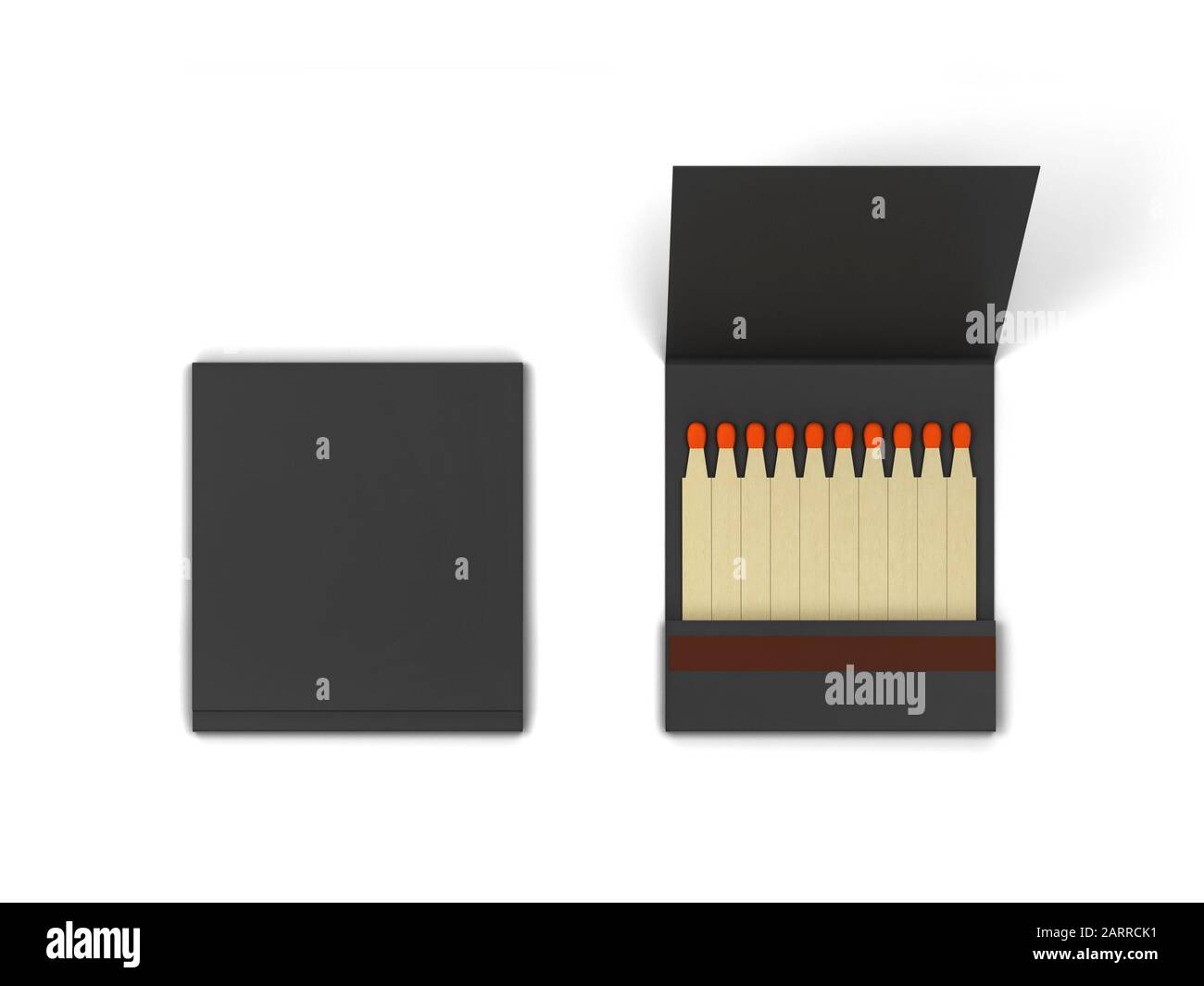 Paper book of matches mockup. 3d illustration isolated on white ...