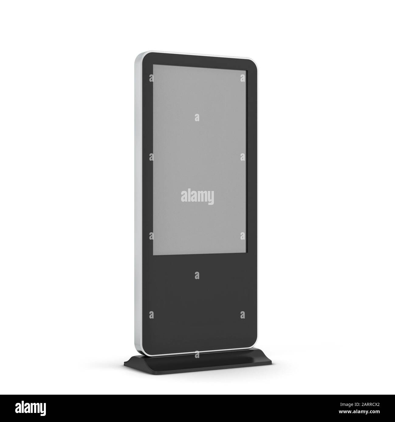 Digital screen display stand. 3d illustration isolated on white ...