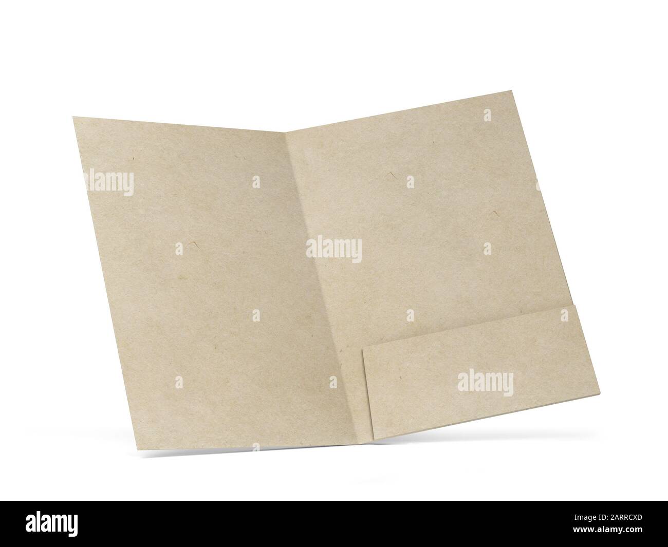 Blank paper folder mockup. 3d illustration isolated on white background ...