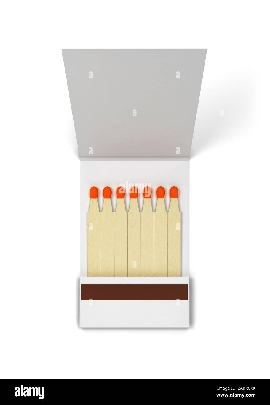 Paper book of matches mockup. 3d illustration isolated on white ...
