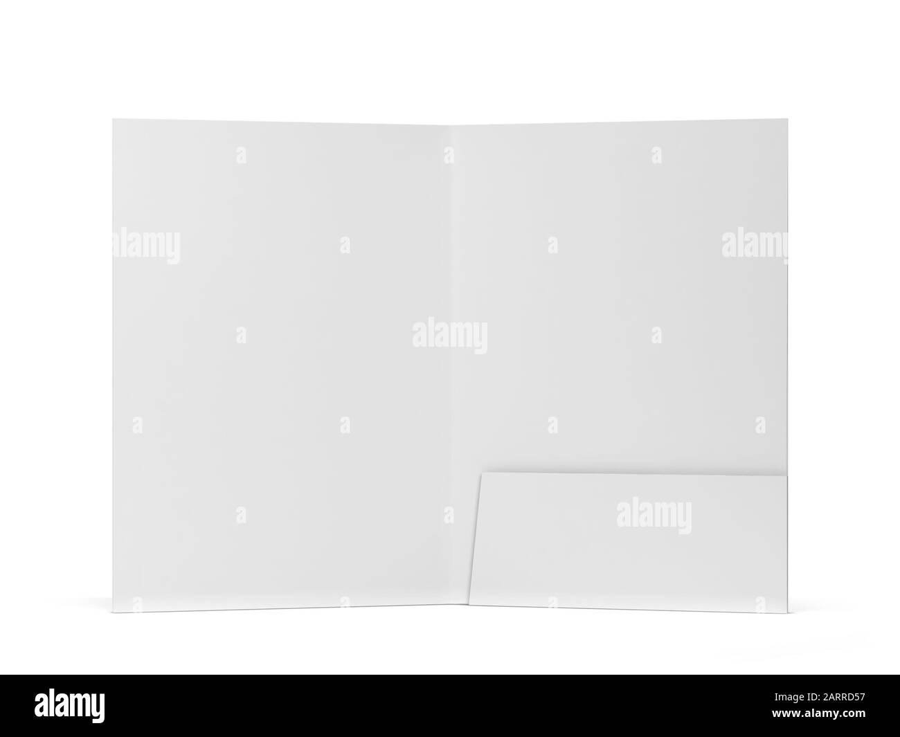 Blank paper folder mockup. 3d illustration isolated on white background ...