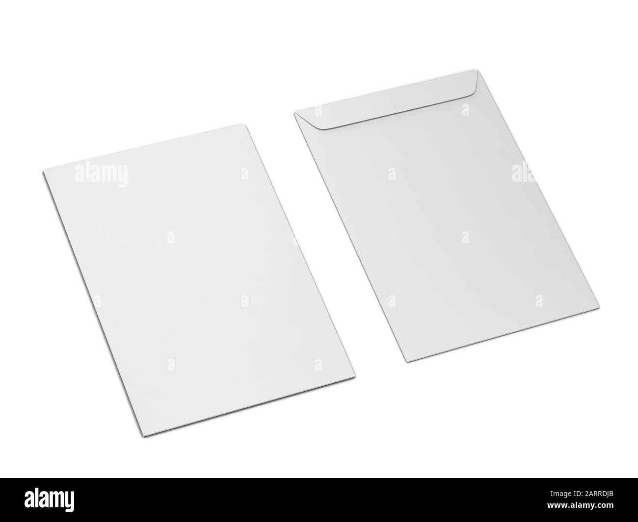 Blank paper c4 envelope. 3d illustration isolated on white background ...
