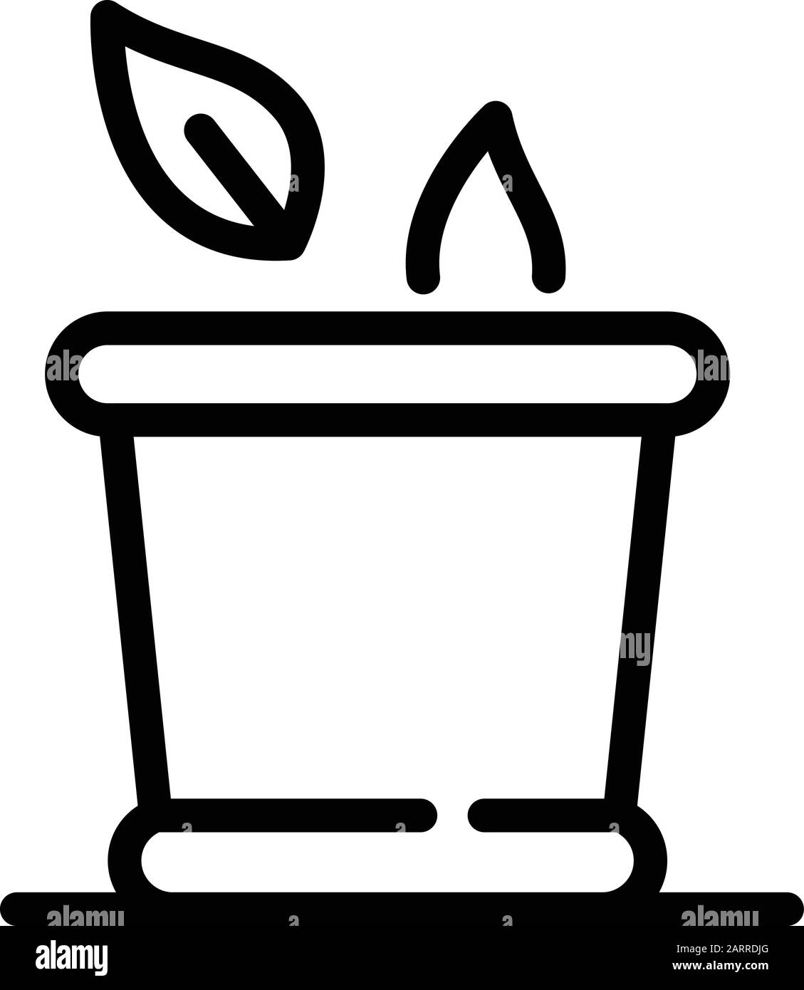 Pot of herbs icon, outline style Stock Vector Image & Art - Alamy