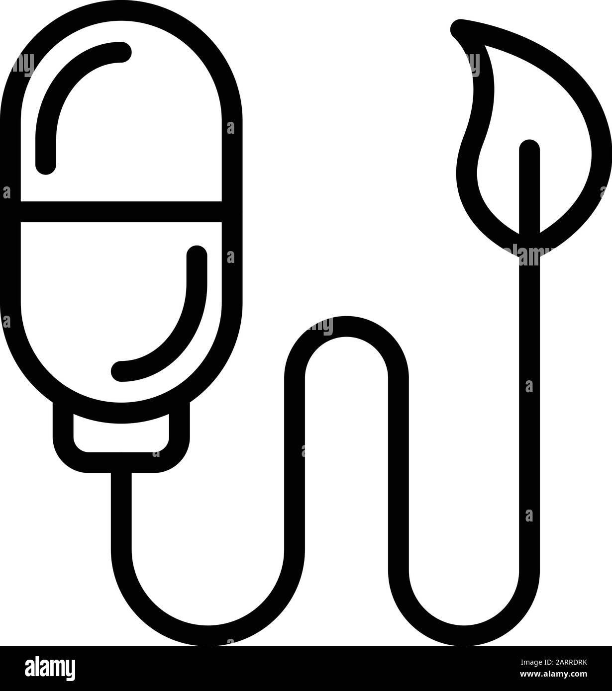 Drop counter and leaf icon, outline style Stock Vector Image & Art - Alamy