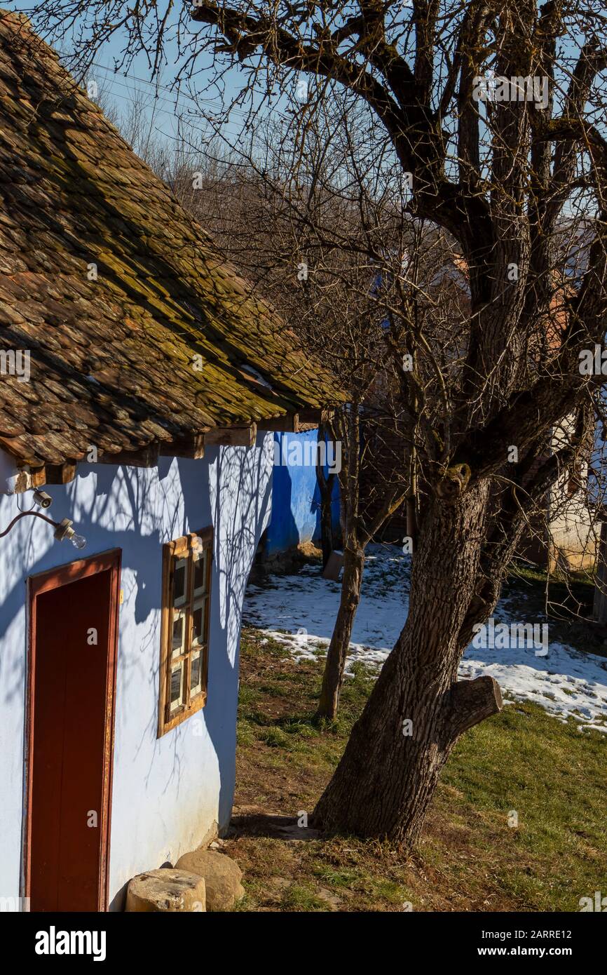 Traditional house interior of the Saxons’ in Transylvania. The Saxons ...