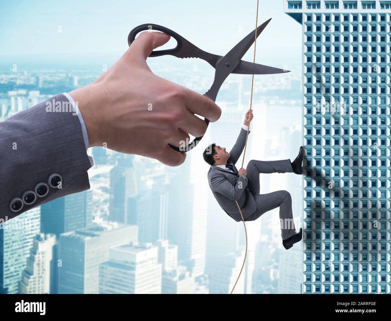 The businessman in business risk concept Stock Photo - Alamy