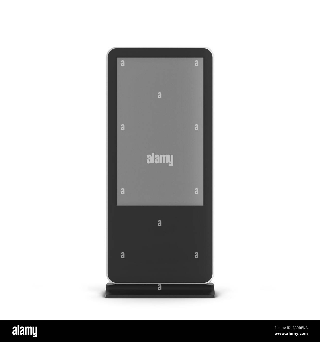 Digital screen display stand. 3d illustration isolated on white ...