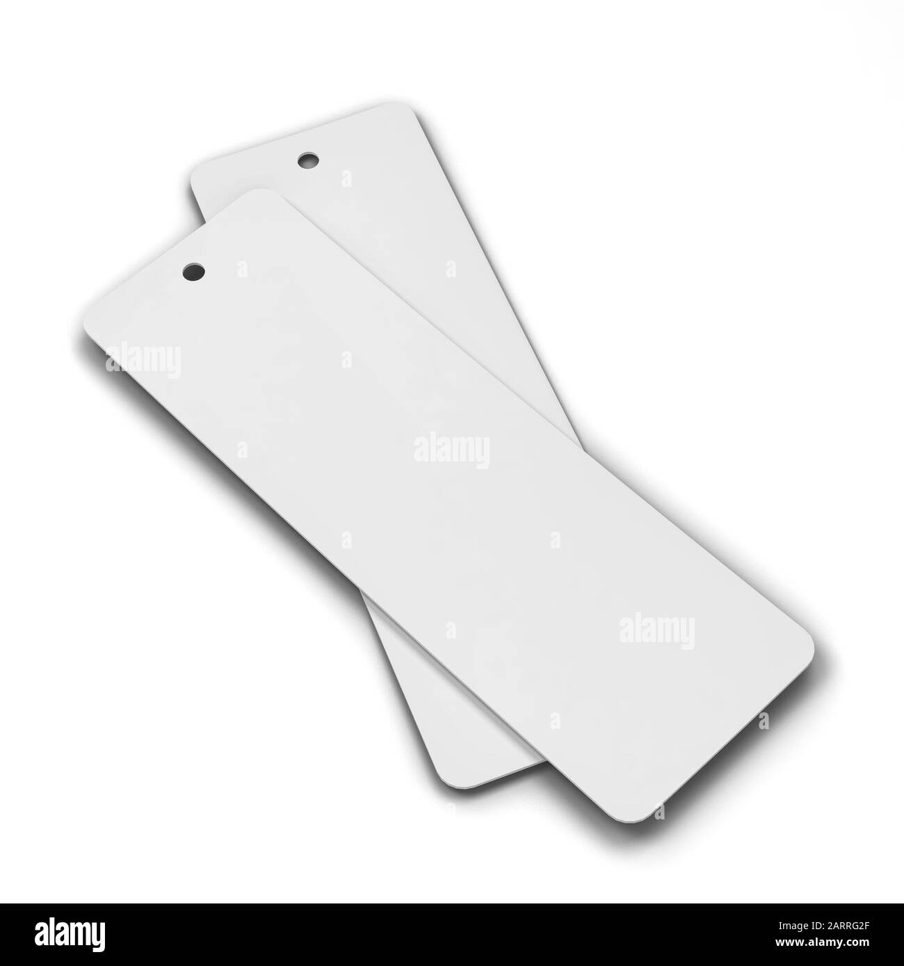 Blank bookmark mockup. 3d illustration isolated on white background ...