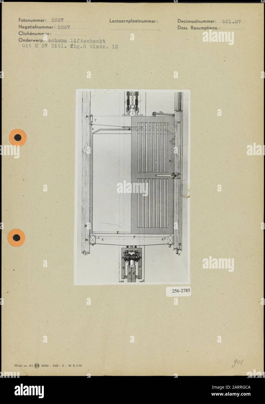 Schedule of a lift shaft Date: undated Keywords: illustrations, lifts ...