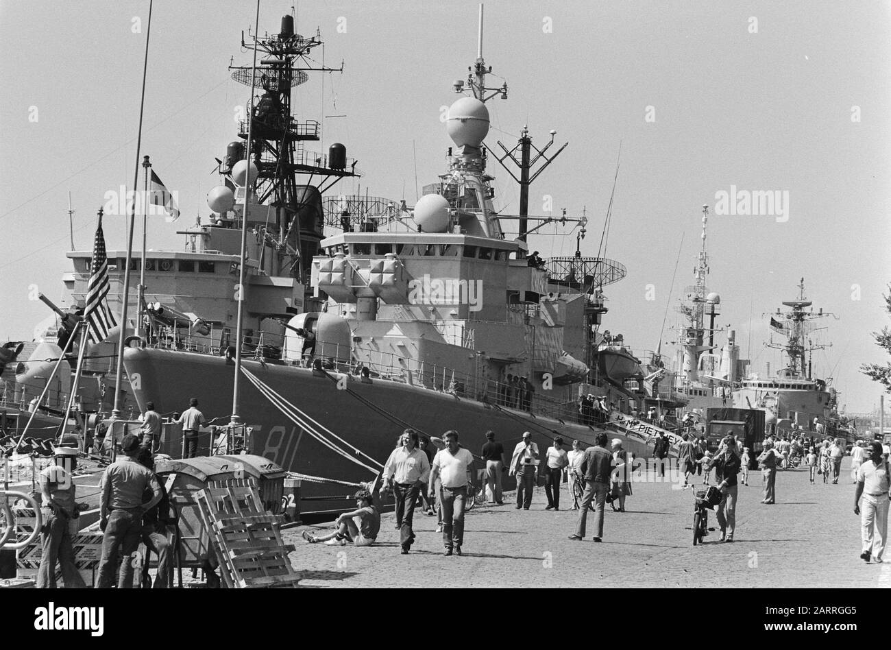 NATO squadron Standing Naval Force Atlantic in the port of Rotterdam ...