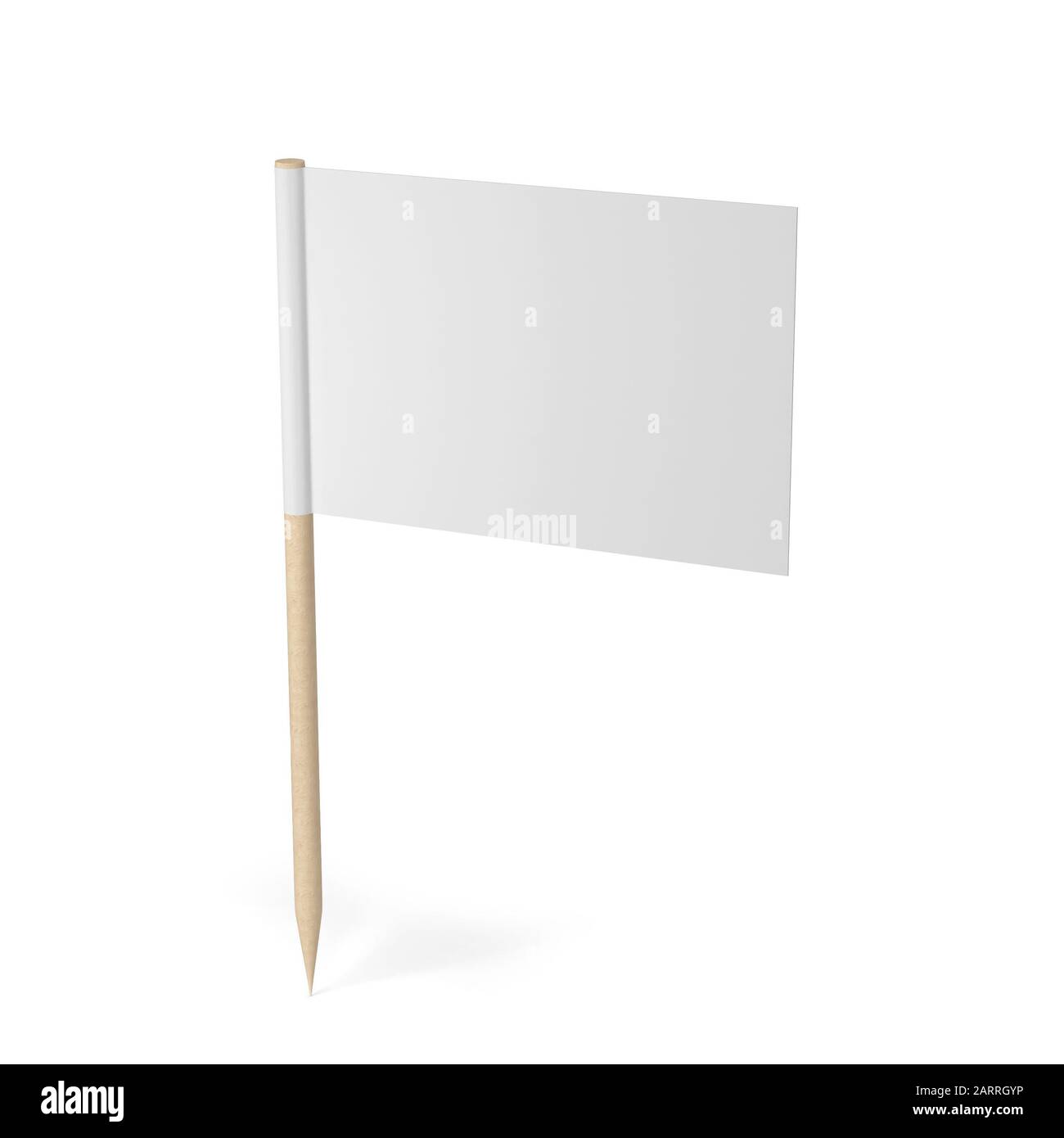 Blank toothpick flag. 3d illustration isolated on white background ...