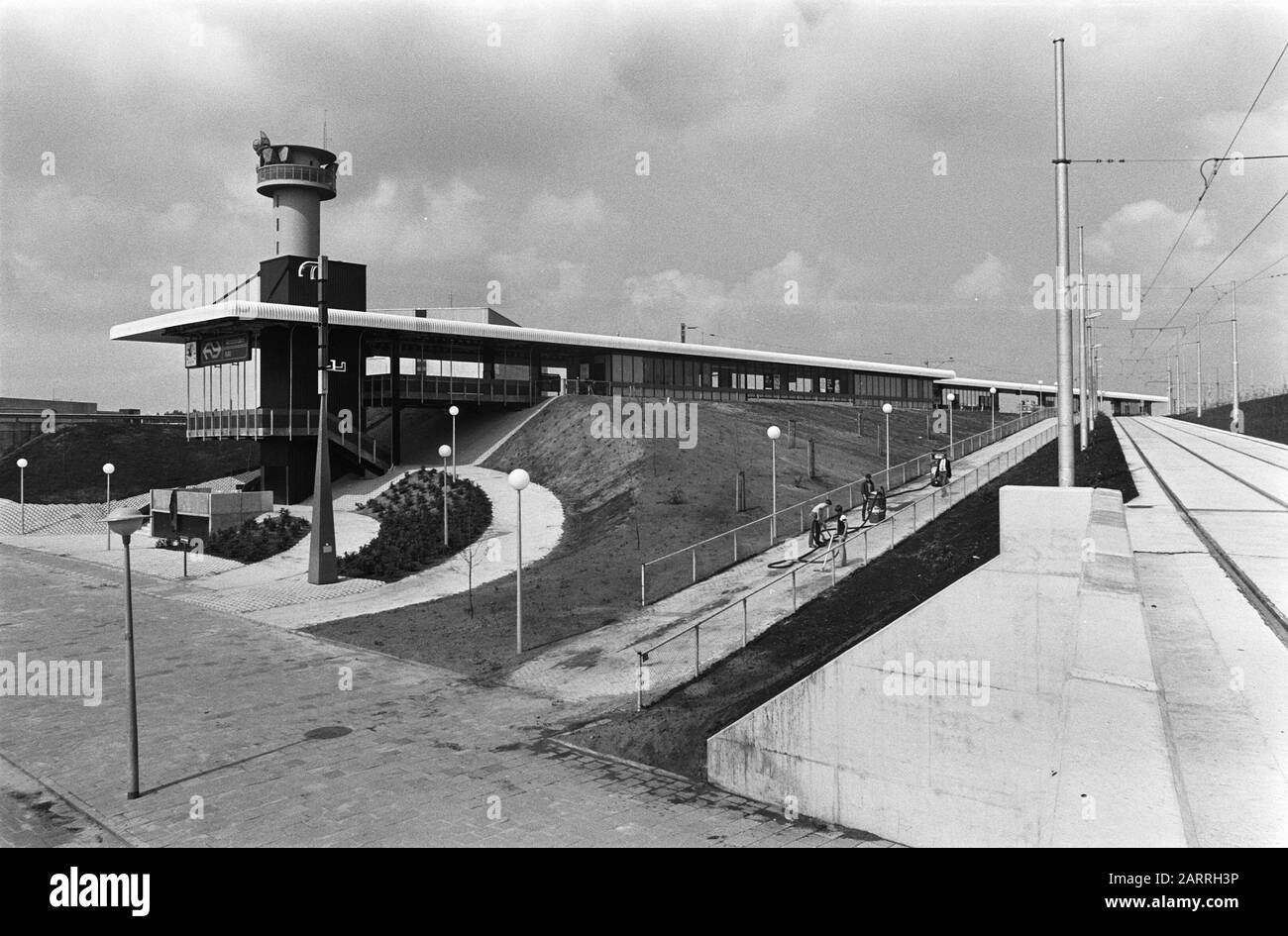 Tram on stop in hi-res stock photography and images - Alamy