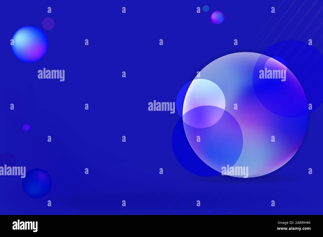 Bright blue colorful circles bubbles background. Vivid modern blue ...