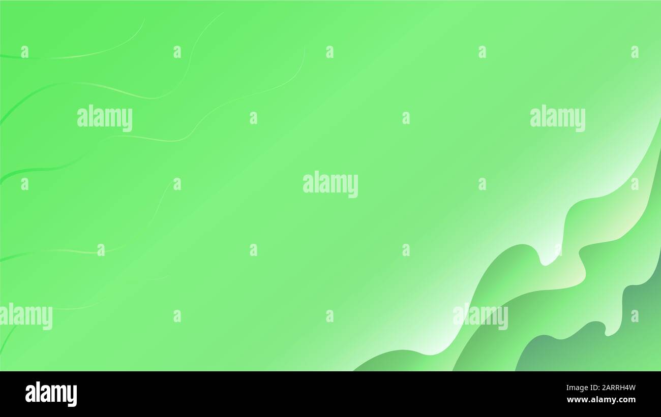 Green papercut green waves eco natural background. Template for web in ...